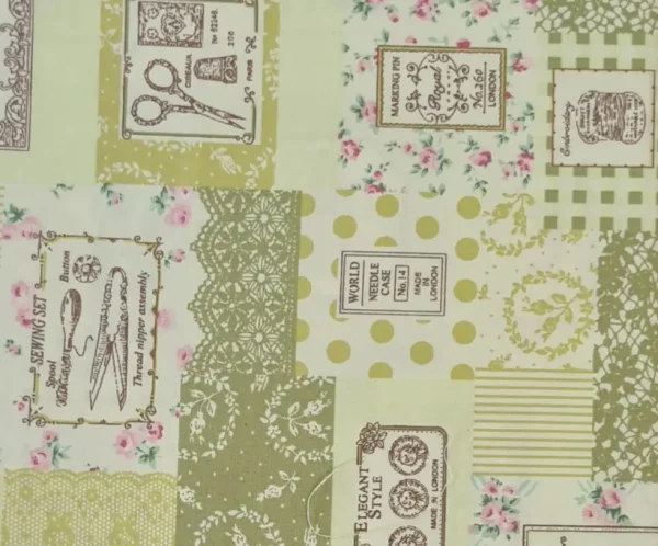 Light Green Sewing pattern - Beaute Quilt Fabrics